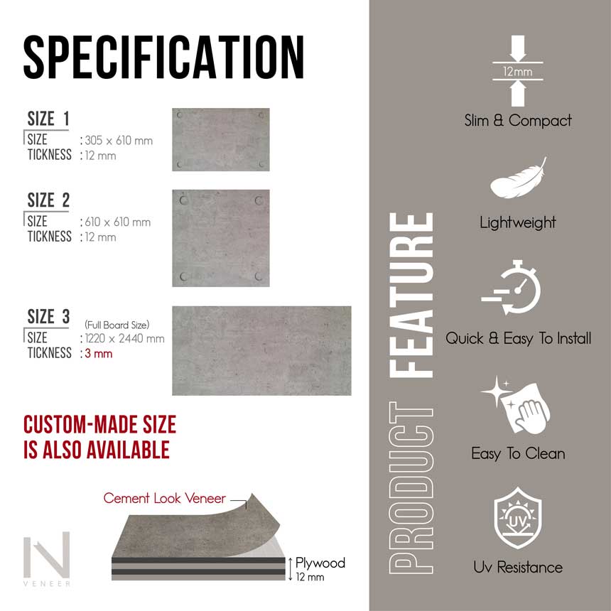 Wood Cement Board & Panel Supplier Malaysia | N Veneer Cemento